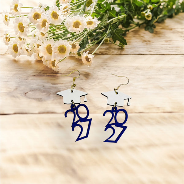 Graduation Cap Earrings 2025-2028 (Set of 4) – Glowforge Shop