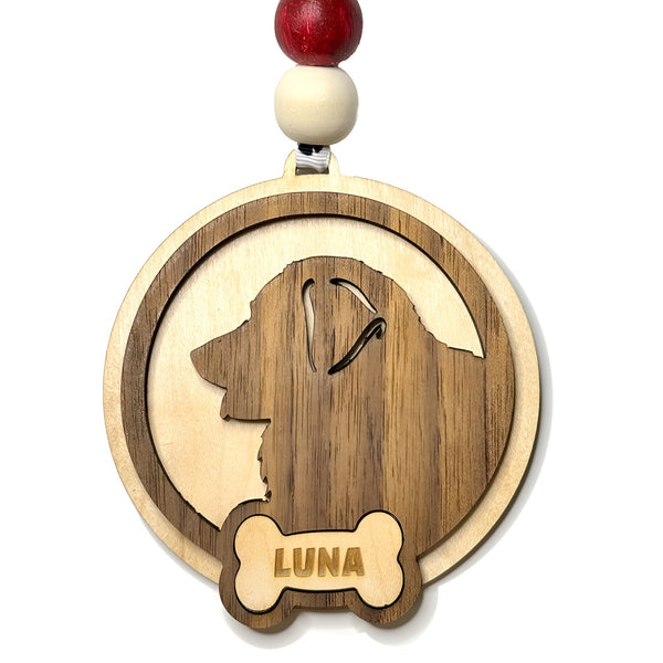 Great Pyrenees Silhouette Christmas Ornament (Set of 3) with Personali ...