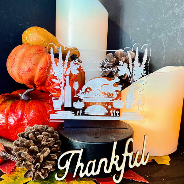 Happy Thanksgiving LED Nightlight Insert – Glowforge Shop