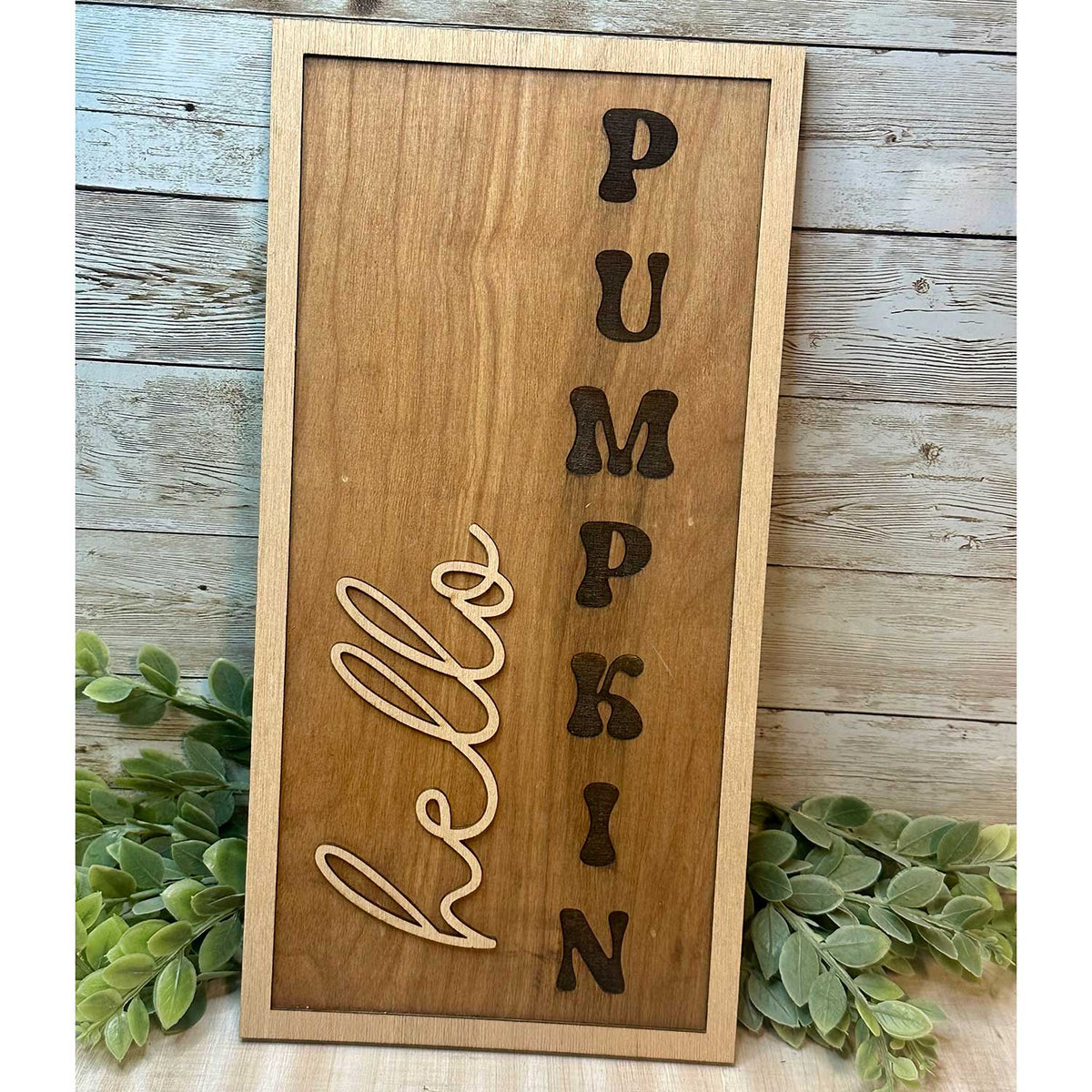 Hello Pumpkin Fall Door Sign – Glowforge Shop