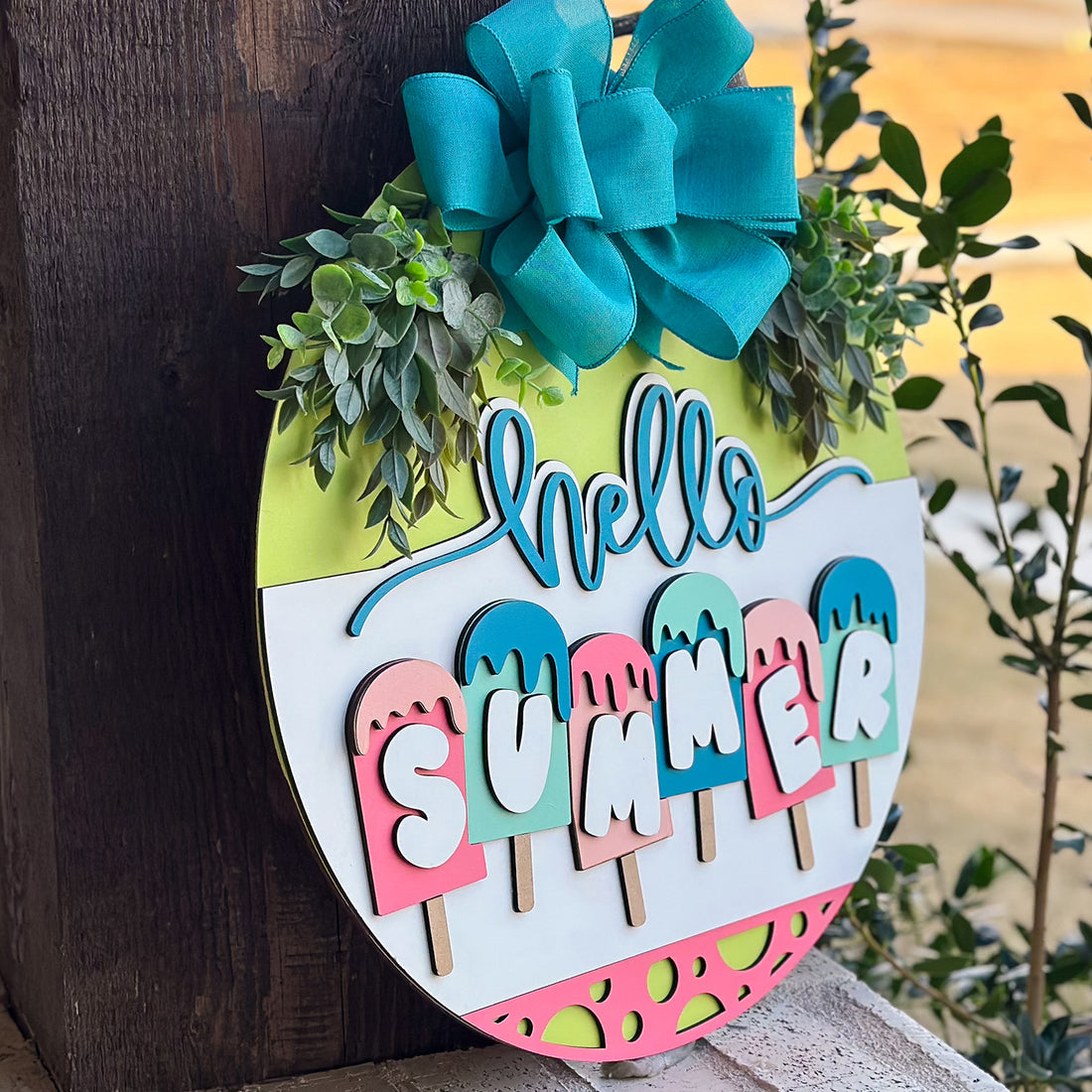 Hello Summer Popsicle Door Hanger – Glowforge Shop