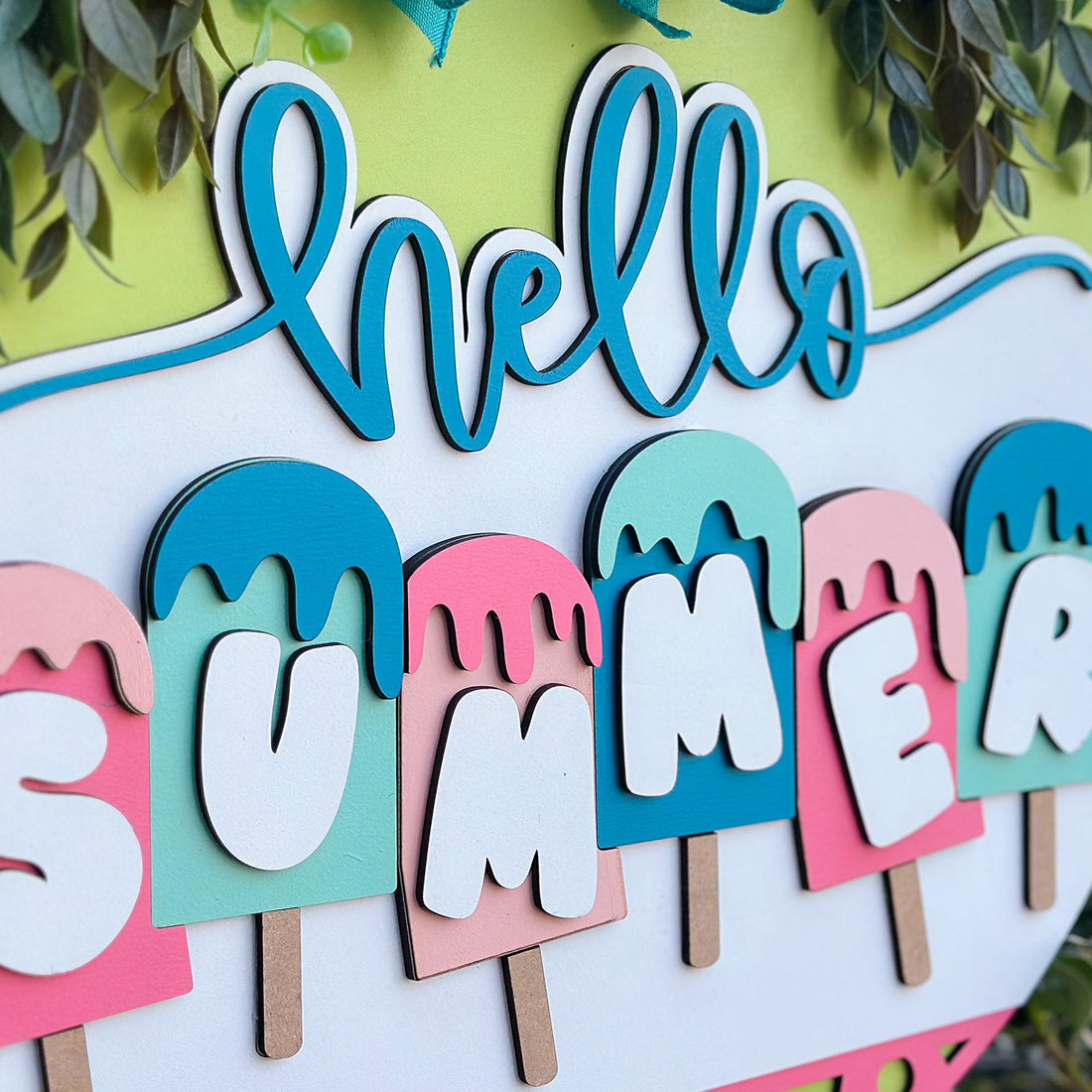 Hello Summer Popsicle Door Hanger – Glowforge Shop