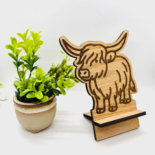 Highland Cow Phone Holder #3 – Glowforge Shop