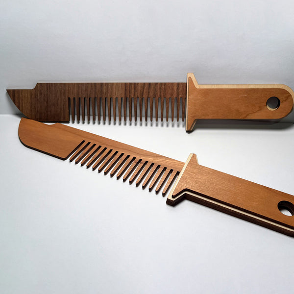 Personalizable Hunting Knife Beard Comb (Set of 2) – Glowforge Shop