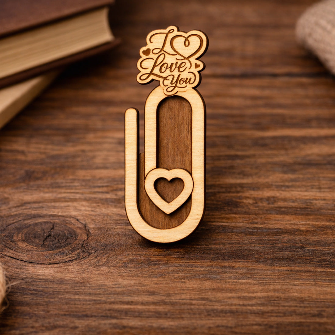 I Love You Paperclip Bookmark – Glowforge Shop