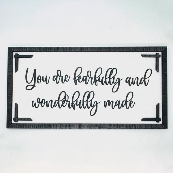 Inspirational Sign - You Are Fearfully and Wonderfully Made – Glowforge ...