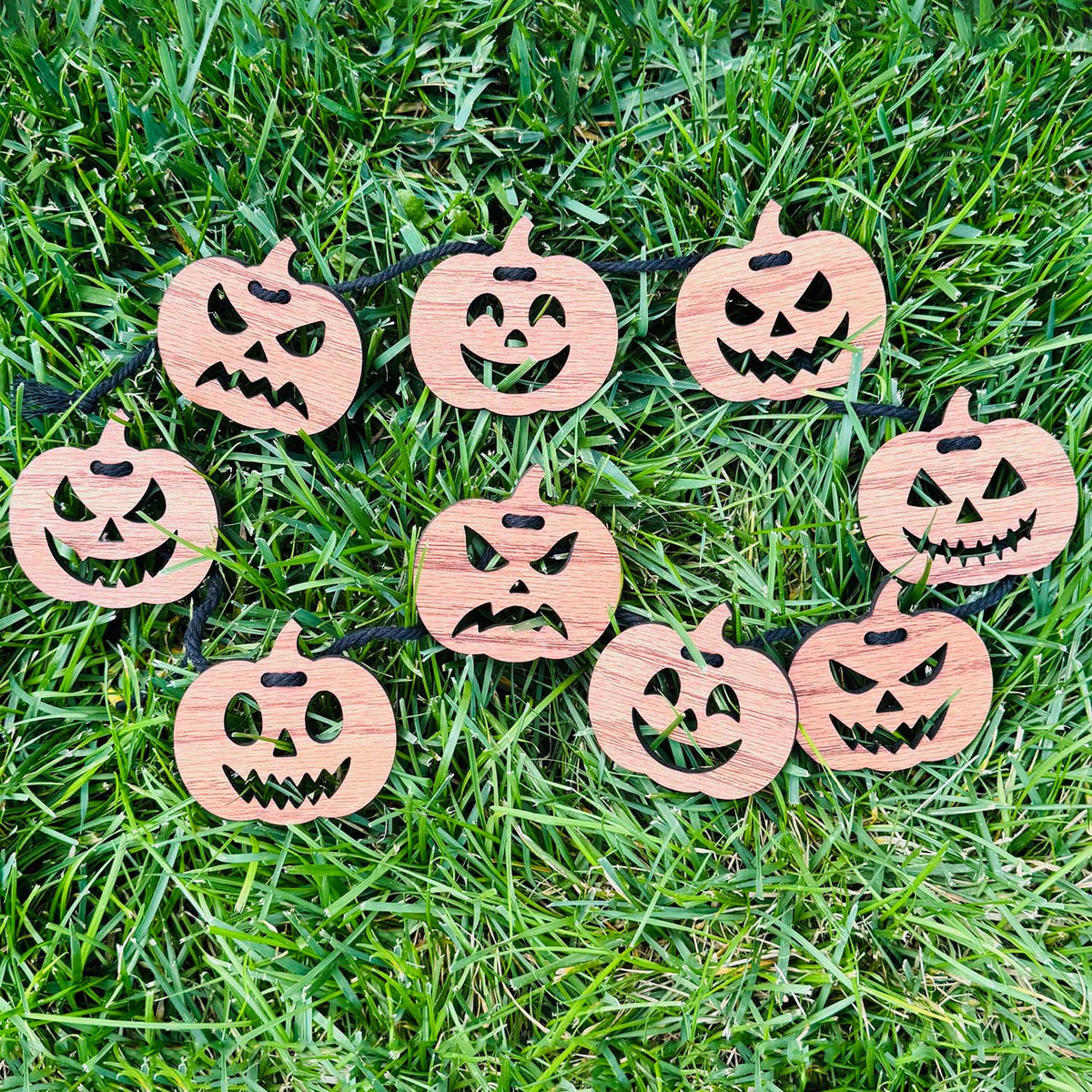 Jack O’ Lantern Garland Halloween Pumpkin Faces – Glowforge Shop