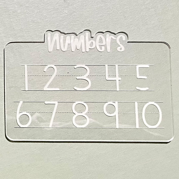 Junior Writing Tracing Board - Numbers 1 to 10 – Glowforge Shop
