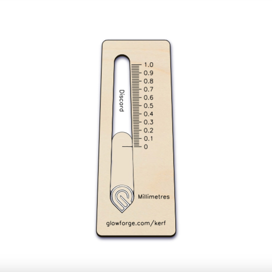 Kerf Measuring Tool - Metric – Glowforge Shop