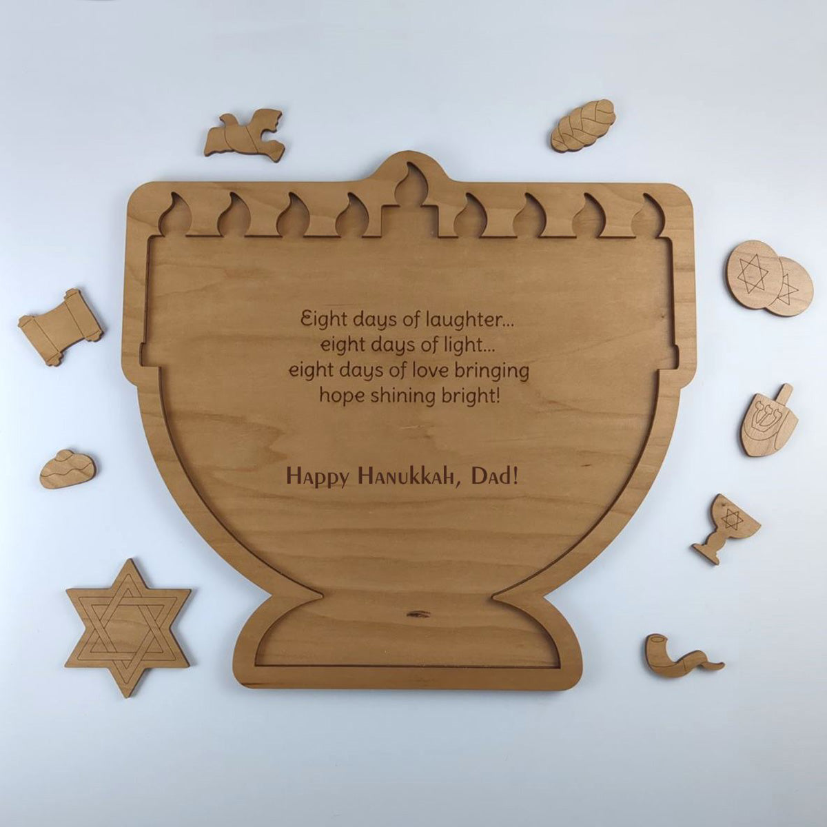 Kids Hanukkah Jigsaw Puzzle with Tray - Personalized Family Activity ...