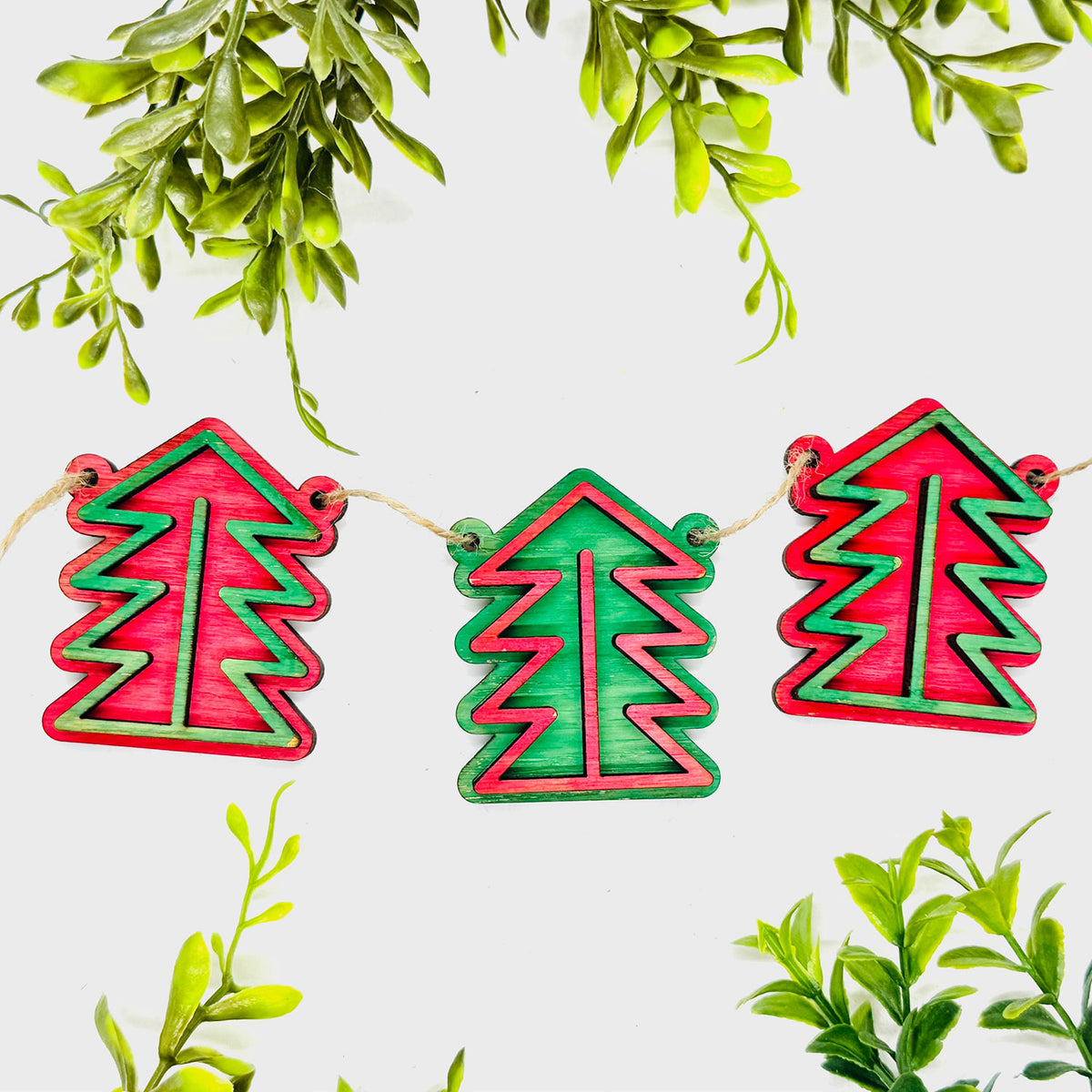 Layered Christmas Tree Garland #4 – Glowforge Shop