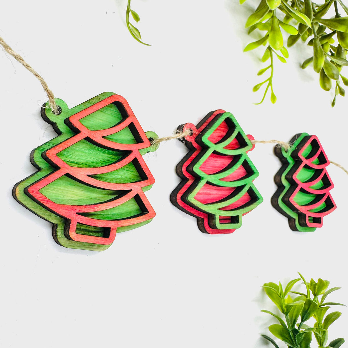 Layered Christmas Tree Garland #6 – Glowforge Shop