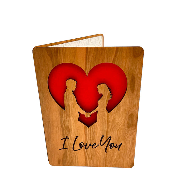 Love Couple Greeting Card with Envelope – Glowforge Shop