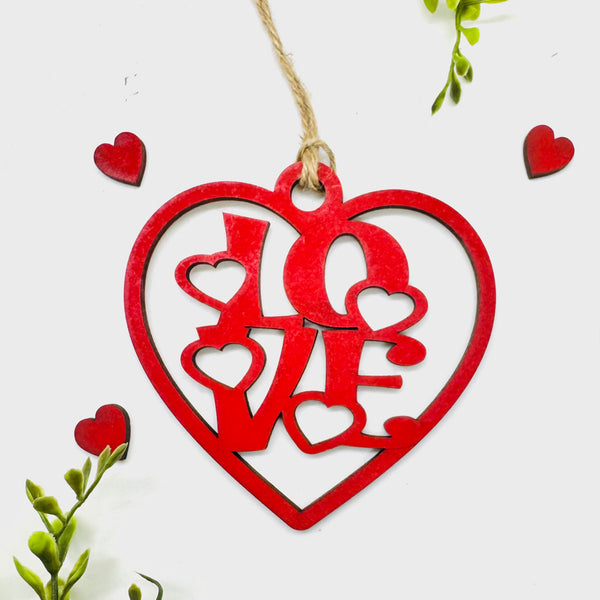 LOVE Heart One-Layer Car Charm #1 – Glowforge Shop