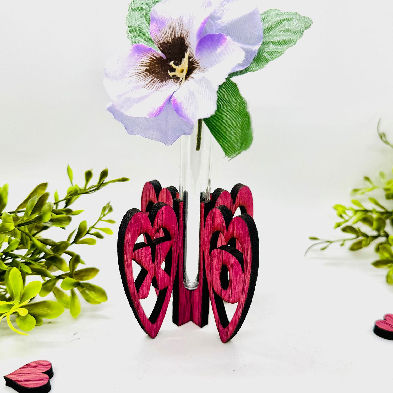 Love Hearts XO Flower Bud Vase – Glowforge Shop