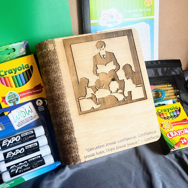 Male Teacher Reading Keepsake Book Box Cover – Glowforge Shop