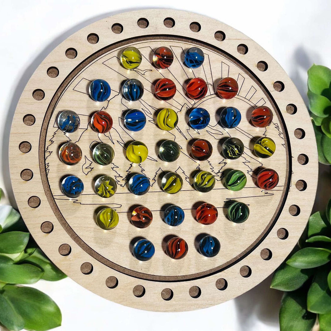 Marbles Solitaire Game – Glowforge Shop