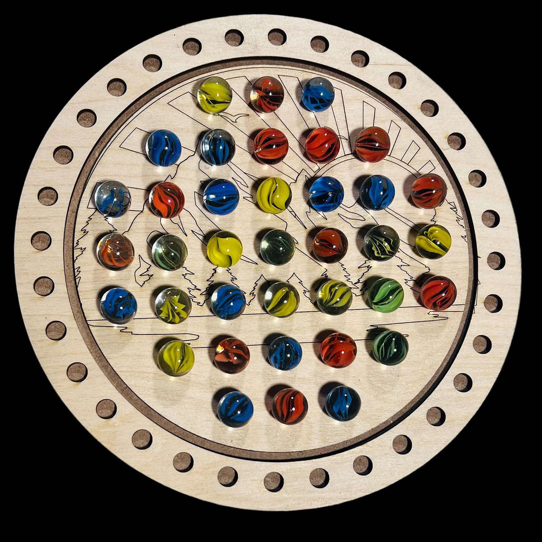 Marbles Solitaire Game – Glowforge Shop