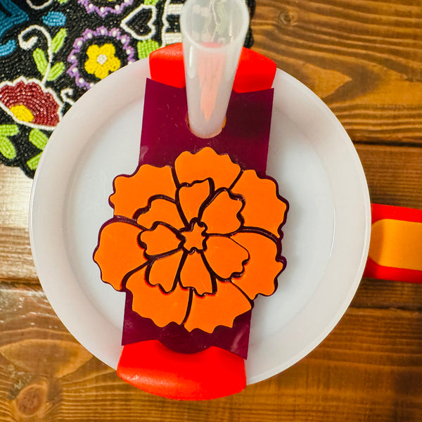 Marigold Cempasúchil Flower Dia De Los Muertos Lid Topper compatible w ...