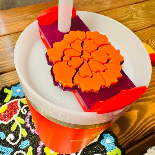 Marigold Cempasúchil Flower Dia De Los Muertos Lid Topper compatible w ...