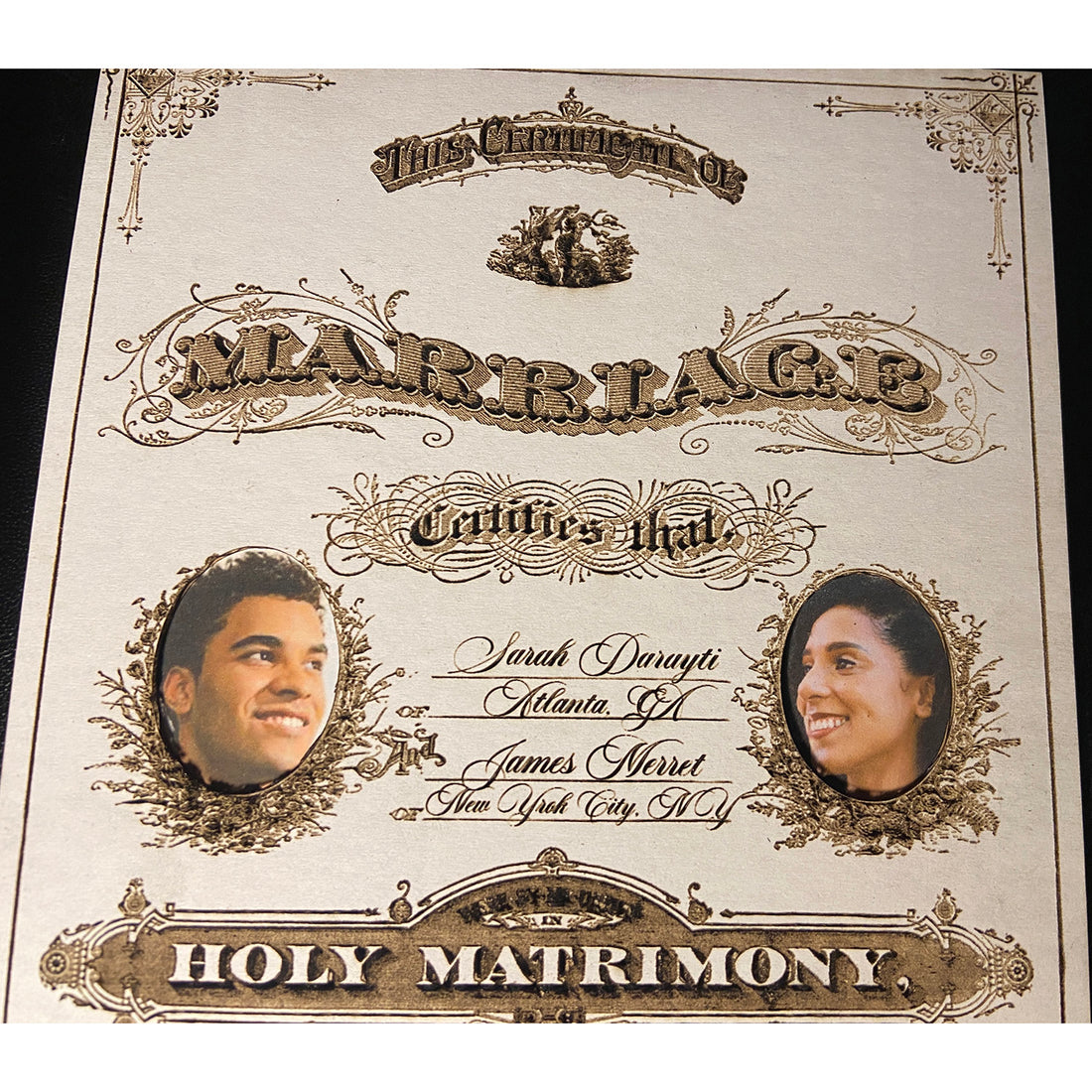 Marriage Certificate Frame – Glowforge Shop