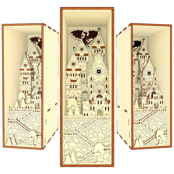 Medieval Castle Book Nook - Decorative Box for Placing Between Books ...
