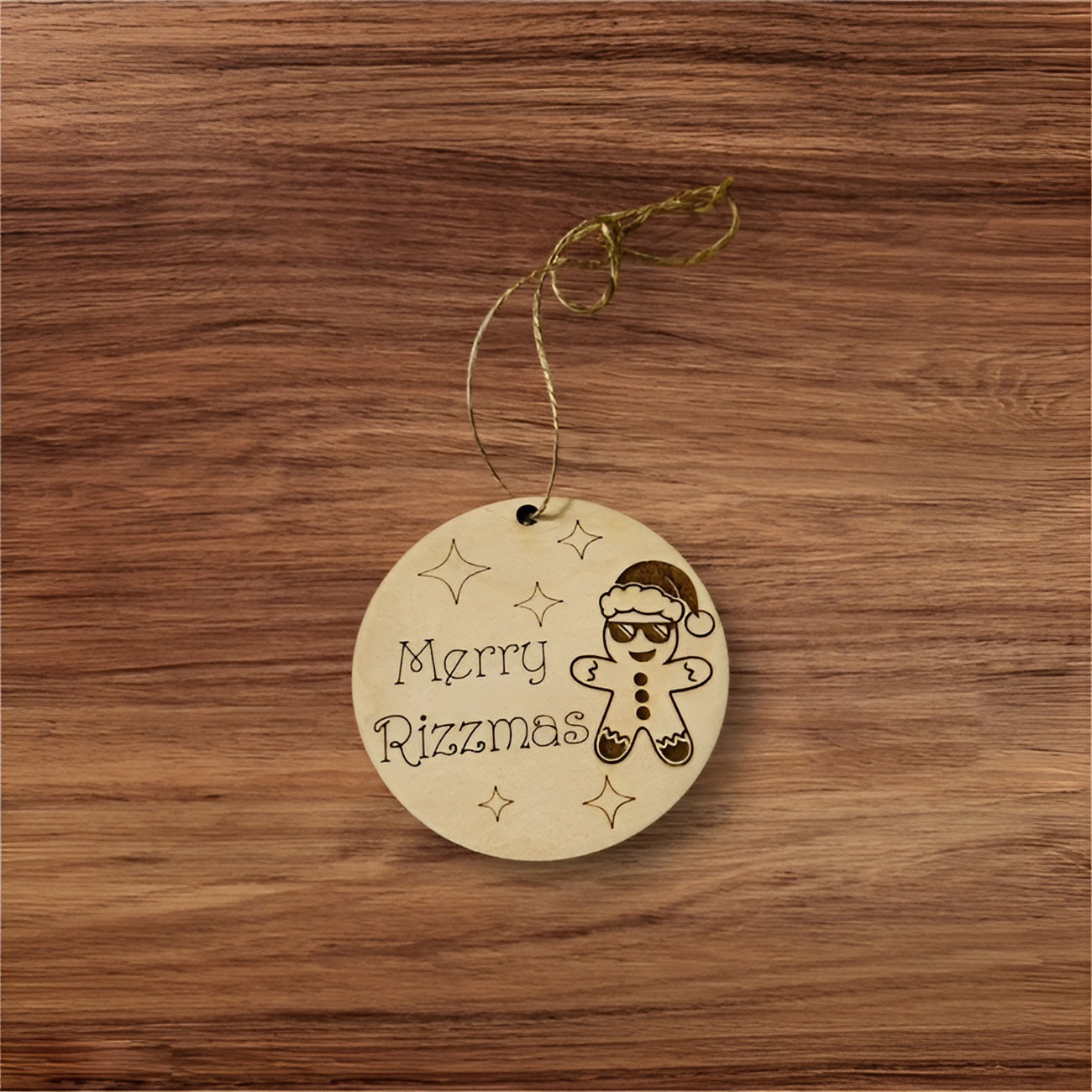 Merry Rizzmas Gingerbread Christmas Ornament – Glowforge Shop