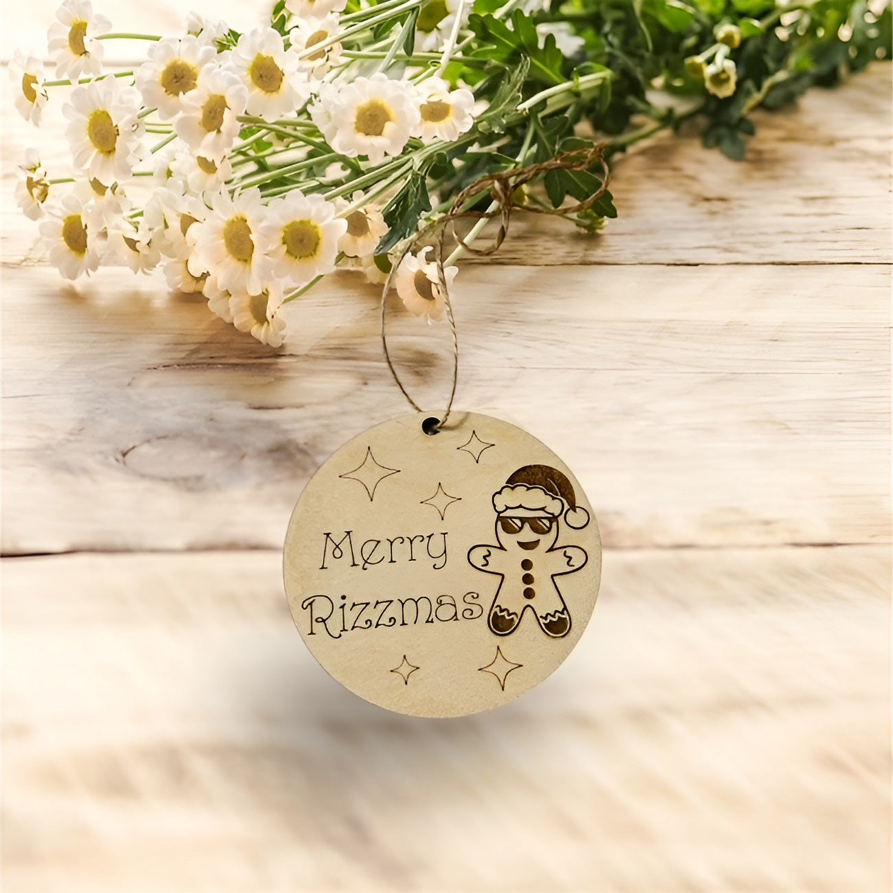 Merry Rizzmas Gingerbread Christmas Ornament – Glowforge Shop