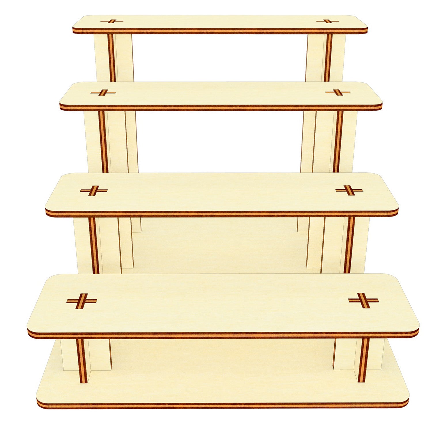 Minimalistic Four Tiered Display Stand for Small Goods – Glowforge Shop