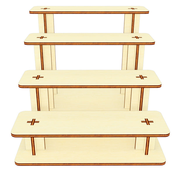 Minimalistic Four Tiered Display Stand for Small Goods – Glowforge Shop