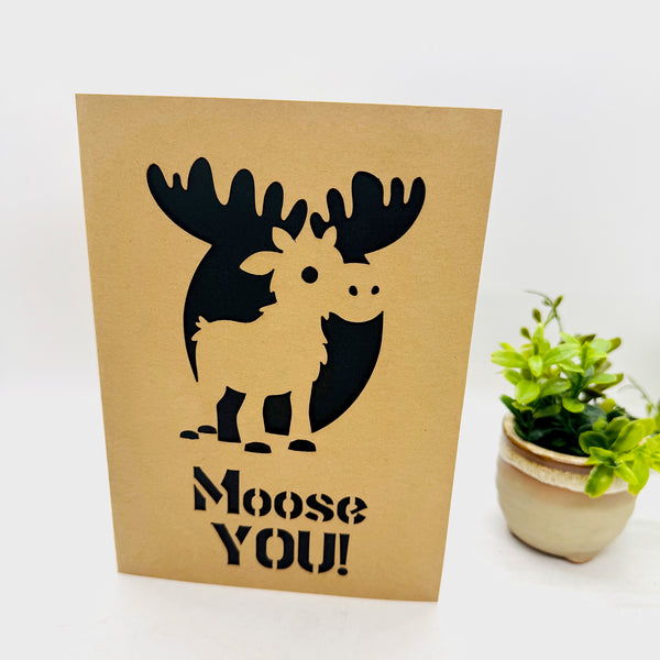 Moose You! Layered Greeting Card – Glowforge Shop