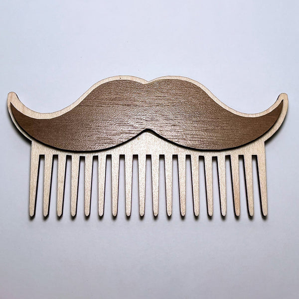 Mustache Beard Comb – Glowforge Shop