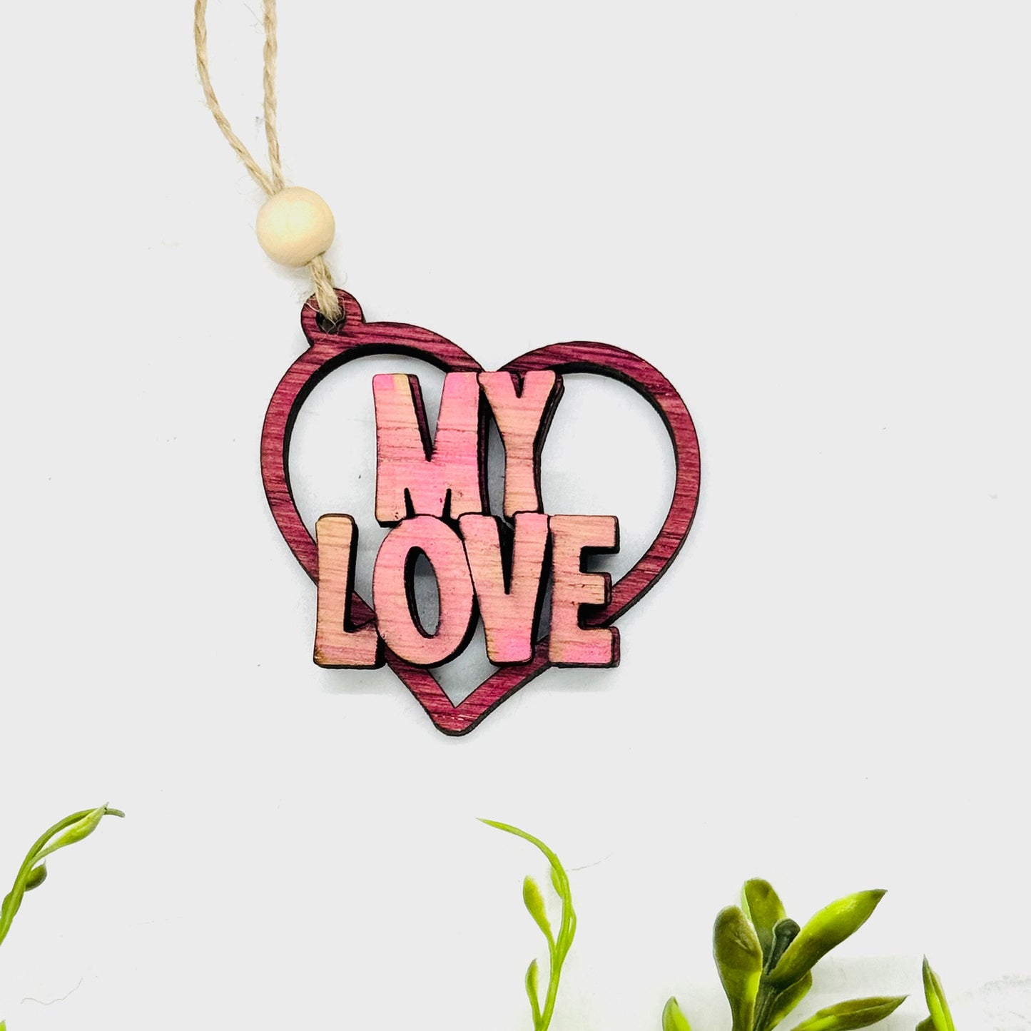 My Love Heart Layered Car Charm – Glowforge Shop
