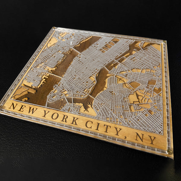New York City, NY Wood Layer Map – Glowforge Shop