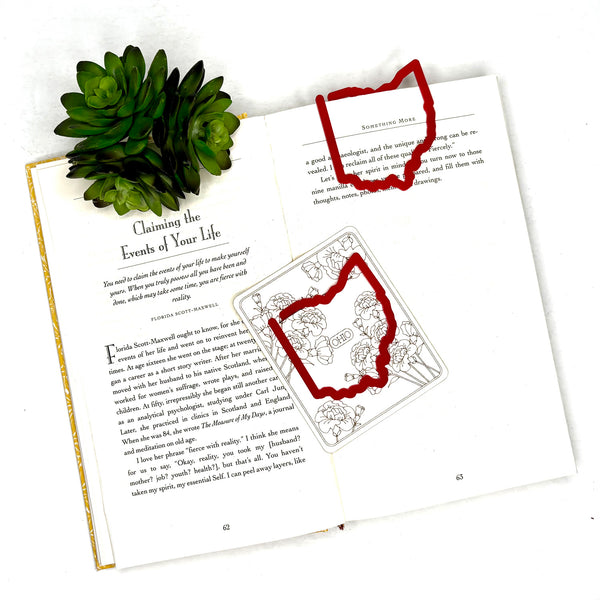 Ohio Shaped Bookmark with Card Backer - Paperclip - Snack Bag Closure ...