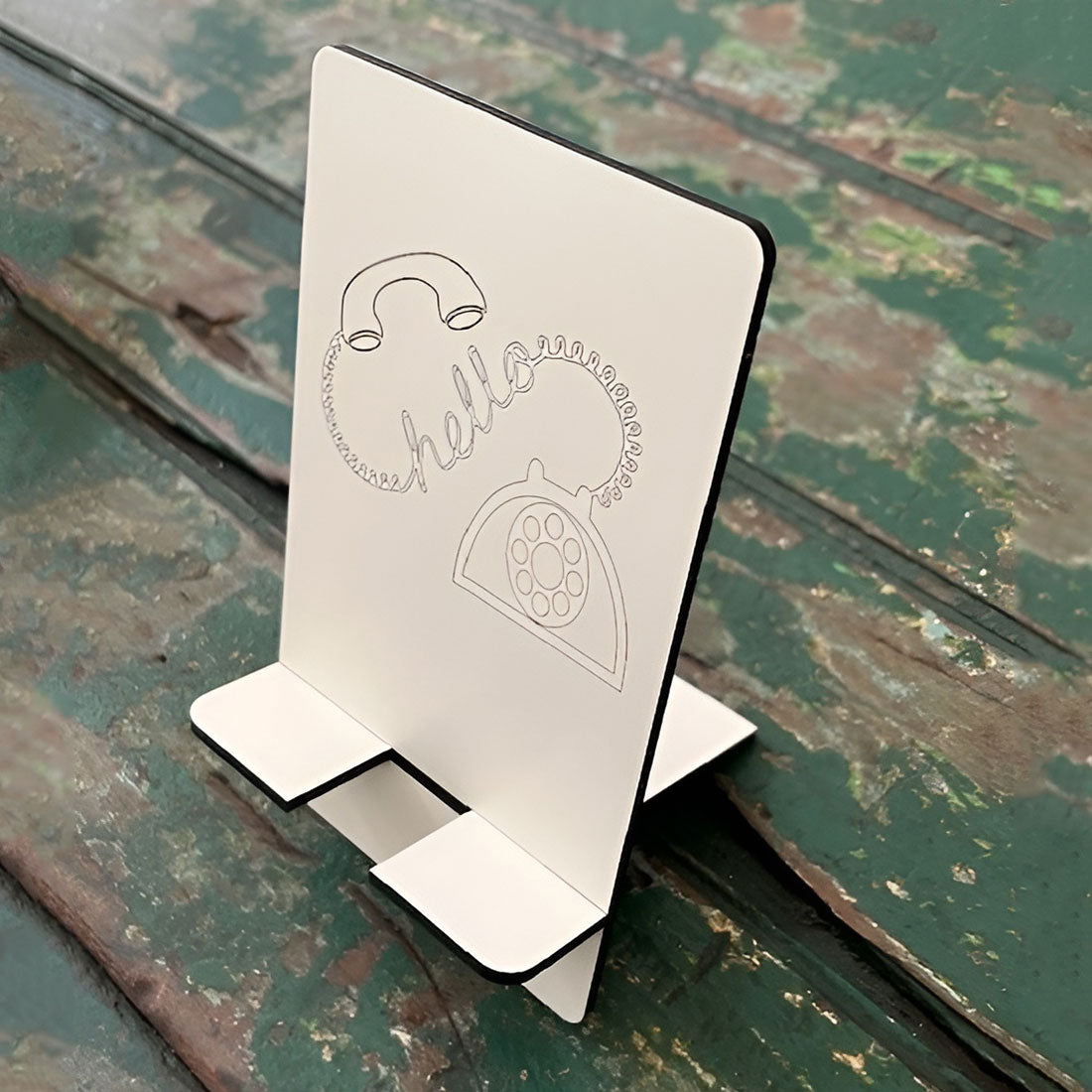 Old School Hello Telephone Phone Stand – Glowforge Shop