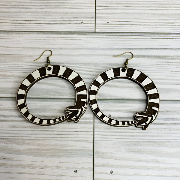 Ouroboros Snake Serpent Halloween Hoops – Glowforge Shop