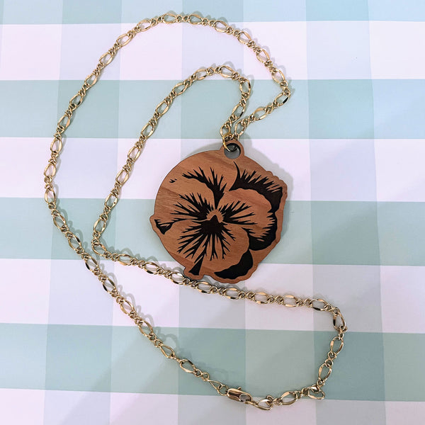 Pansy Necklace Pendant – Glowforge Shop