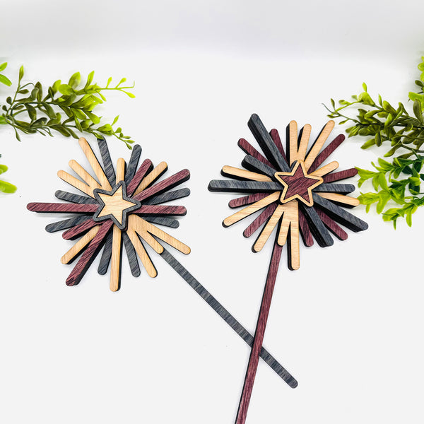 Patriotic Fourth of July Firework Sparkler Wand – Glowforge Shop