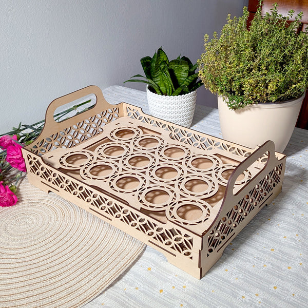Patterned Tray Serving Design with Optional Egg Holder Insert ...