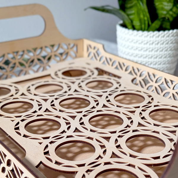 Patterned Tray Serving Design with Optional Egg Holder Insert ...