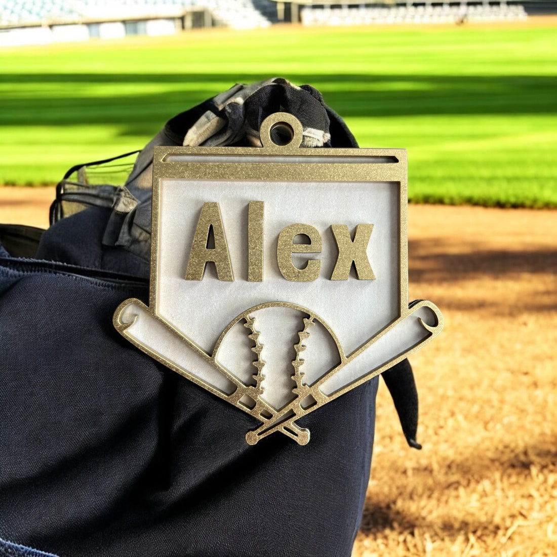 Personalizable Double Layered Baseball Tag – Glowforge Shop