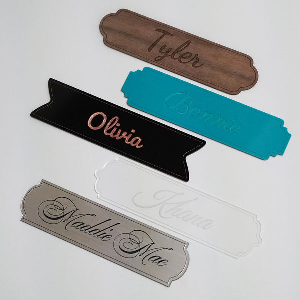 Personalizable Engraved Script Bookmarks with Elegant Editable Text (S ...
