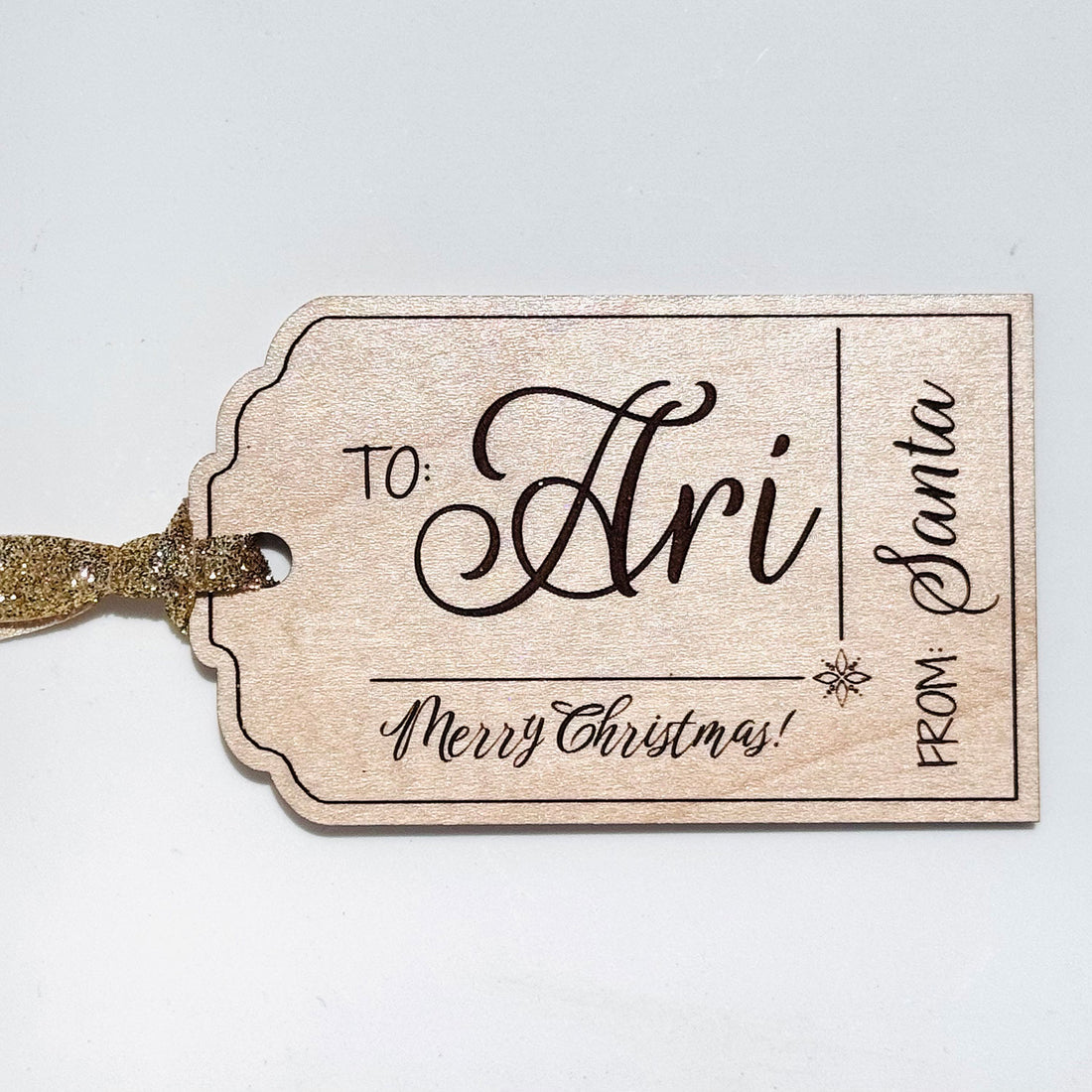 Personalizable From Santa Christmas Tag or Ornament – Glowforge Shop