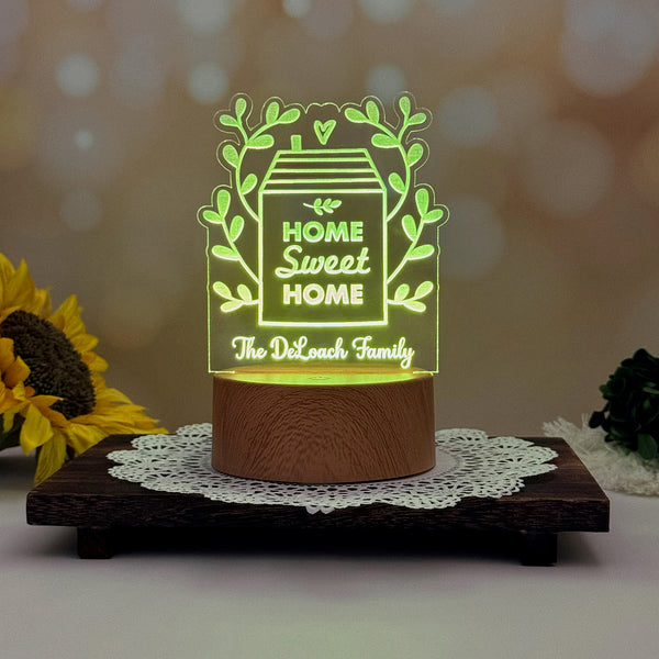Personalizable Home Sweet Home LED Nightlight Insert – Glowforge Shop
