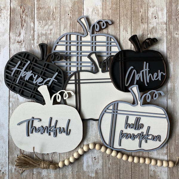 Personalizable Plaid Pumpkins Fall Decor – Glowforge Shop
