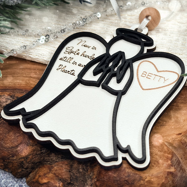 Personalized Angel Memorial Ornament – Glowforge Shop