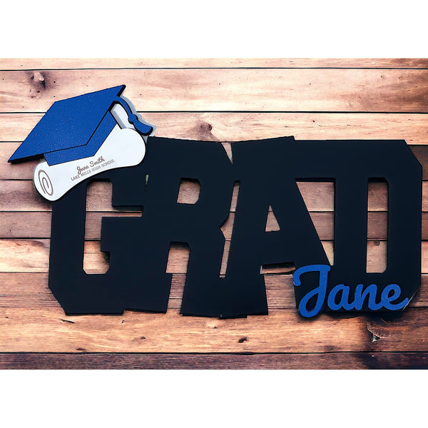Personalized Graduation Cap Grad Sign - Photo Prop - Graduation Keepsa ...