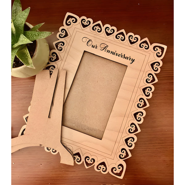 Personalized Love Inspired Heart Adorned Wood Photo Frame – Glowforge Shop