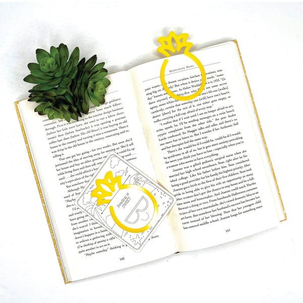 Pineapple Shaped Bookmark with Card Backer - Paperclip - Snack Bag Clo ...